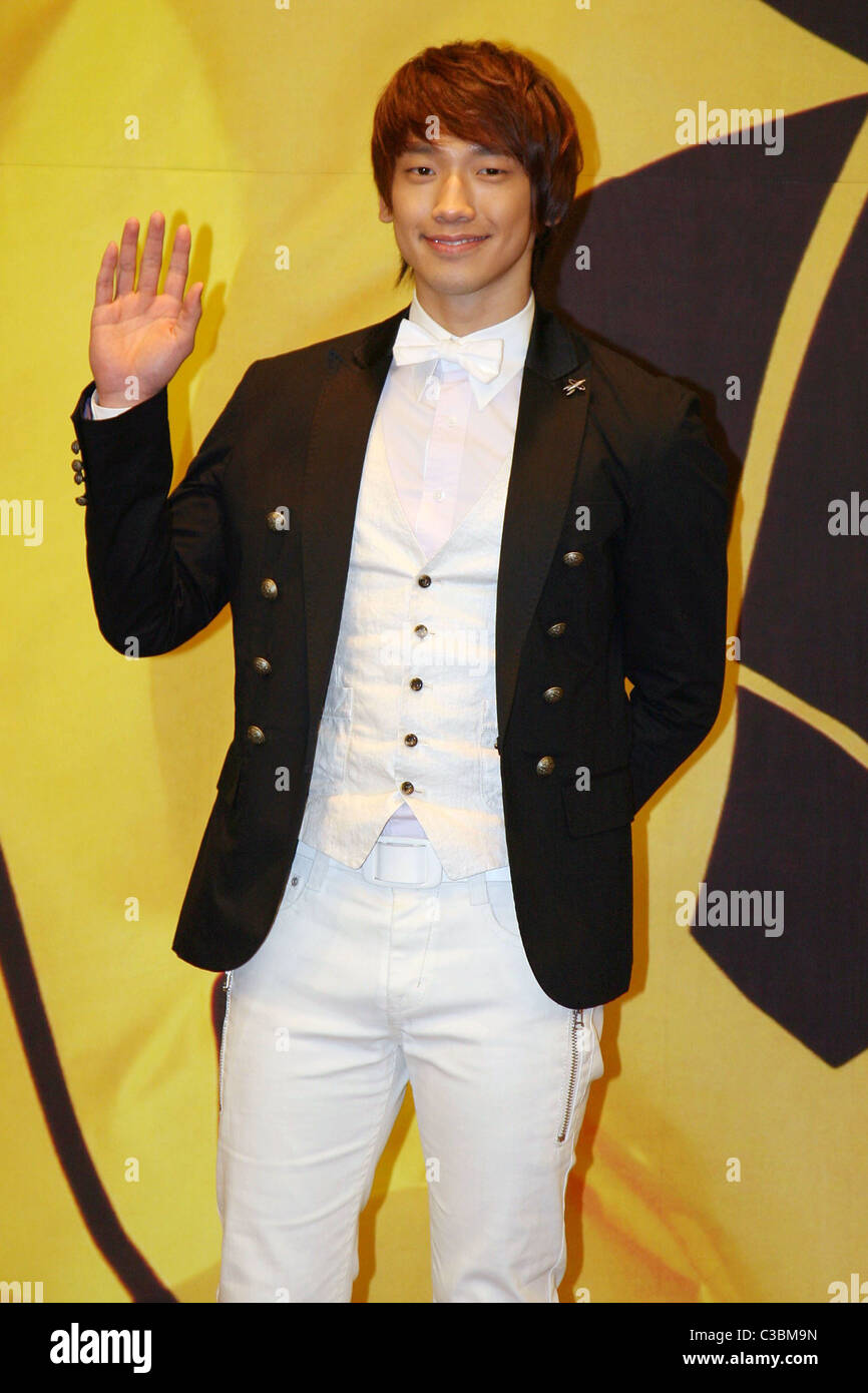Korean singer and actor Rain (aka Jeong Ji-hoon) at the launching of ...