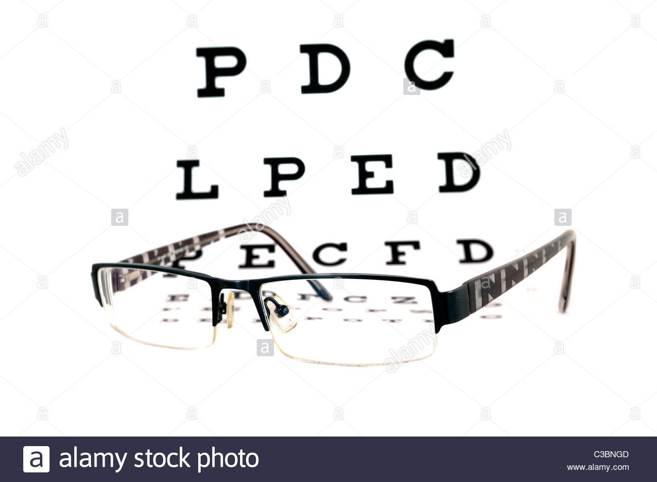 Eye Test Chart And Eyeglasses High Resolution Stock Photography and ...