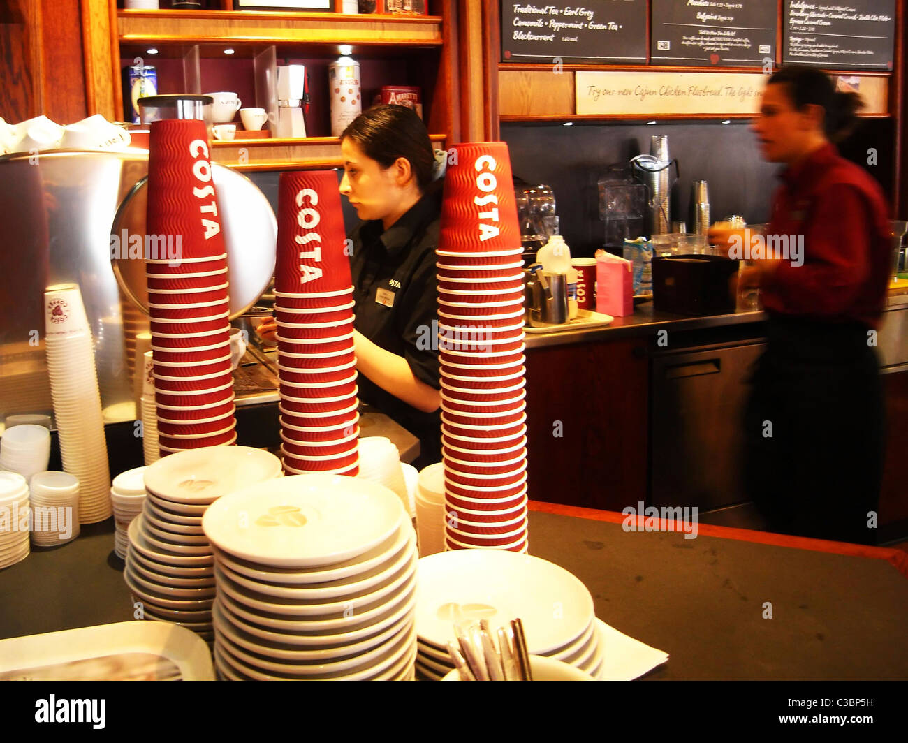 costa Coffee employees at work Stock Photo - Alamy