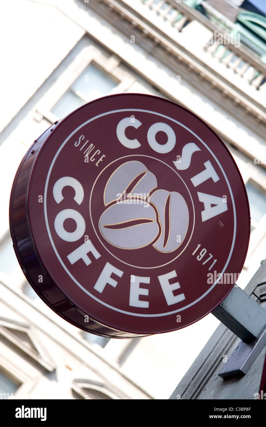 Exterior image of a Costa Coffee in Central London Stock Photo - Alamy