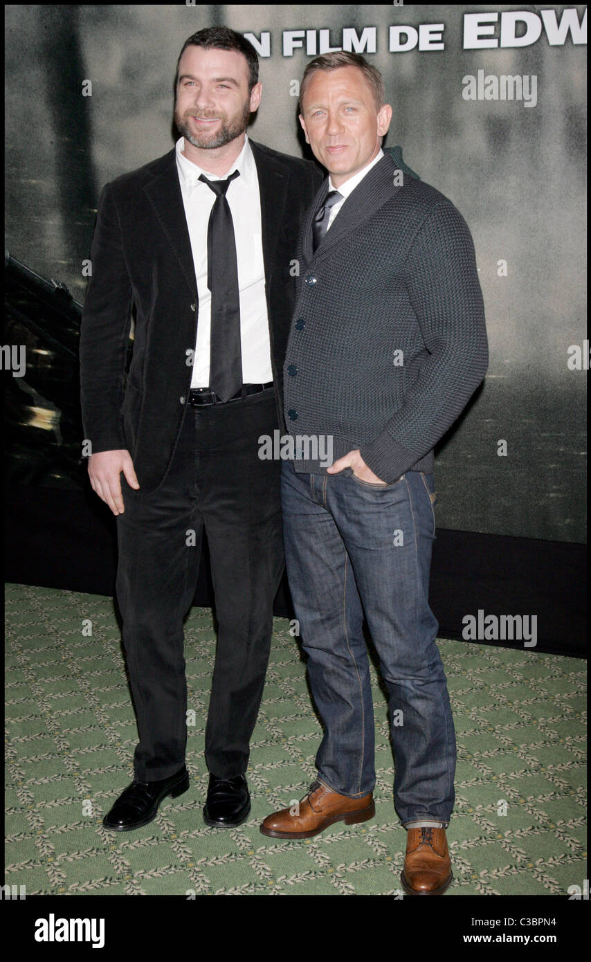 Liev Schreiber and Daniel Craig 'Defiance' photocall at the Bristol ...