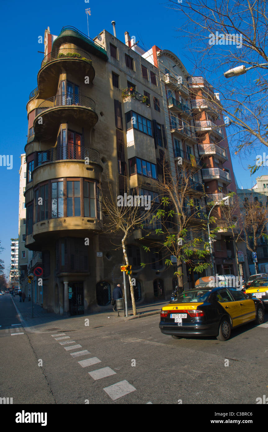 Diagonal street Dreta de l'Eixample district Barcelona Catalunya Spain ...