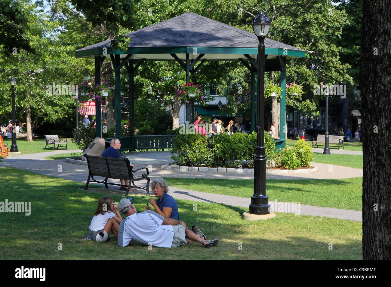 Bar harbor's village green park hi-res stock photography and images - Alamy