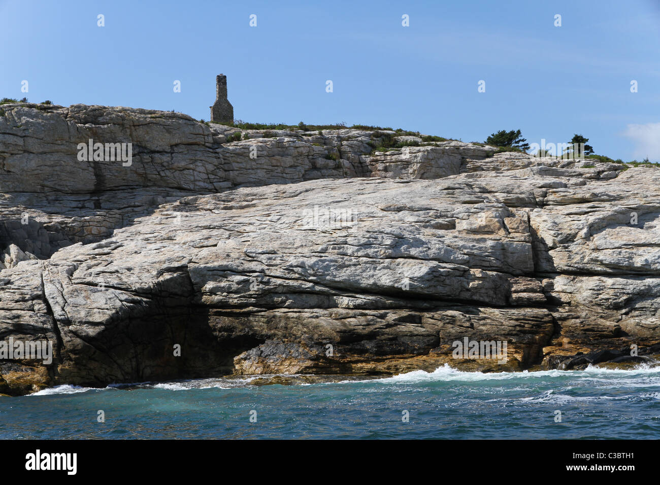 Cliff-top Chimney on Outer White Stock Photo - Alamy
