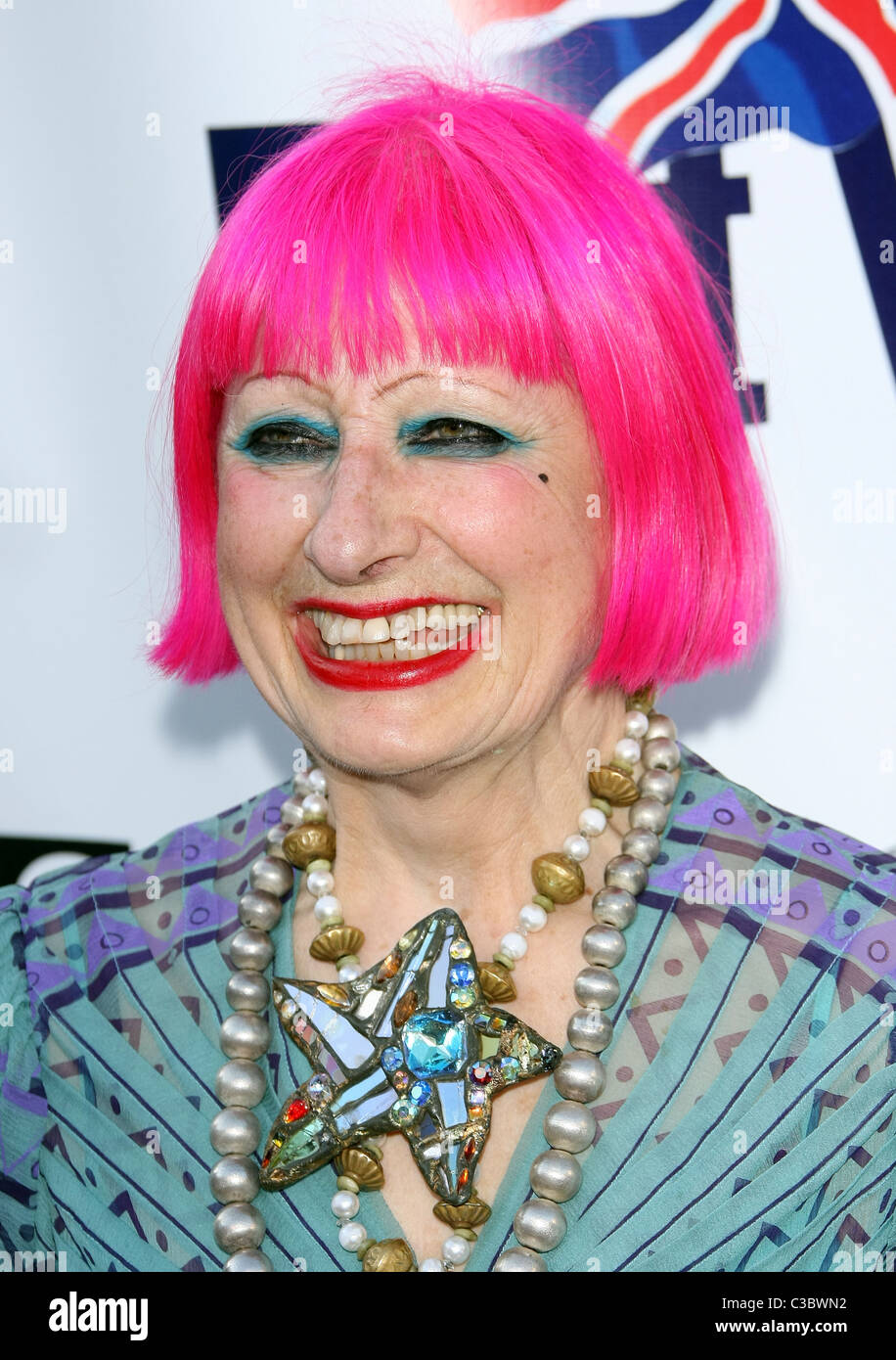 ZANDRA RHODES CHAMPAGNE LAUNCH OF BRITWEEK LOS ANGELES CALIFORNIA USA ...