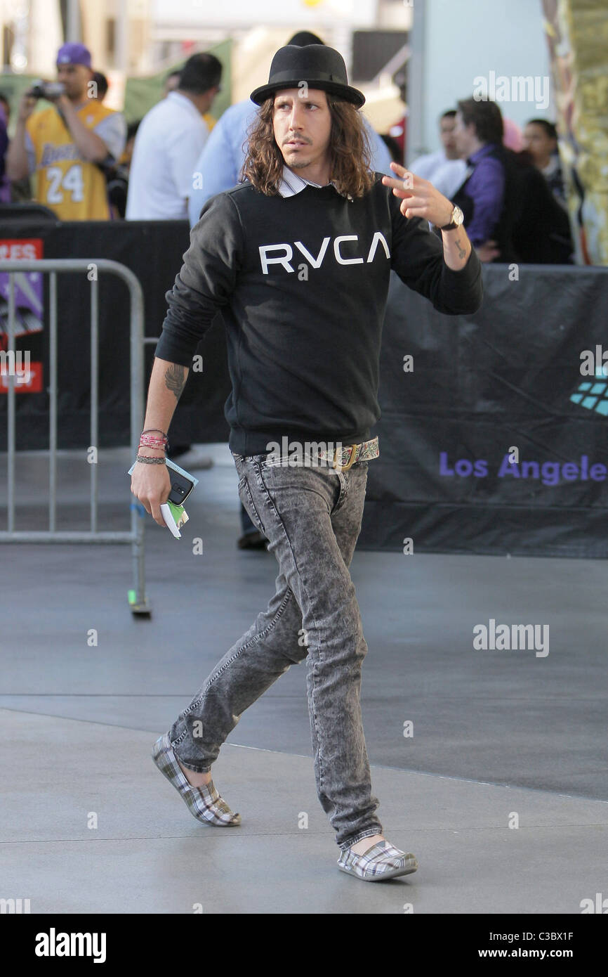 Cisco Adler arriving at the first game of the NBA National Championship ...