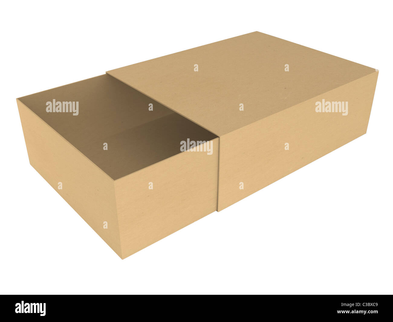 Open cardboard boxes Stock Photo - Alamy