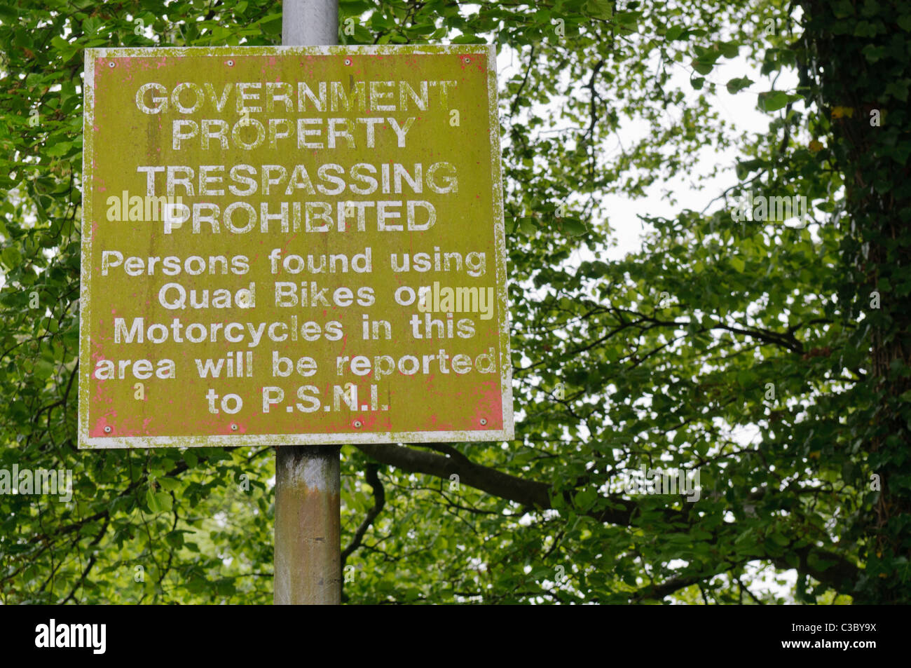 Trespasser Sign High Resolution Stock Photography and Images - Alamy