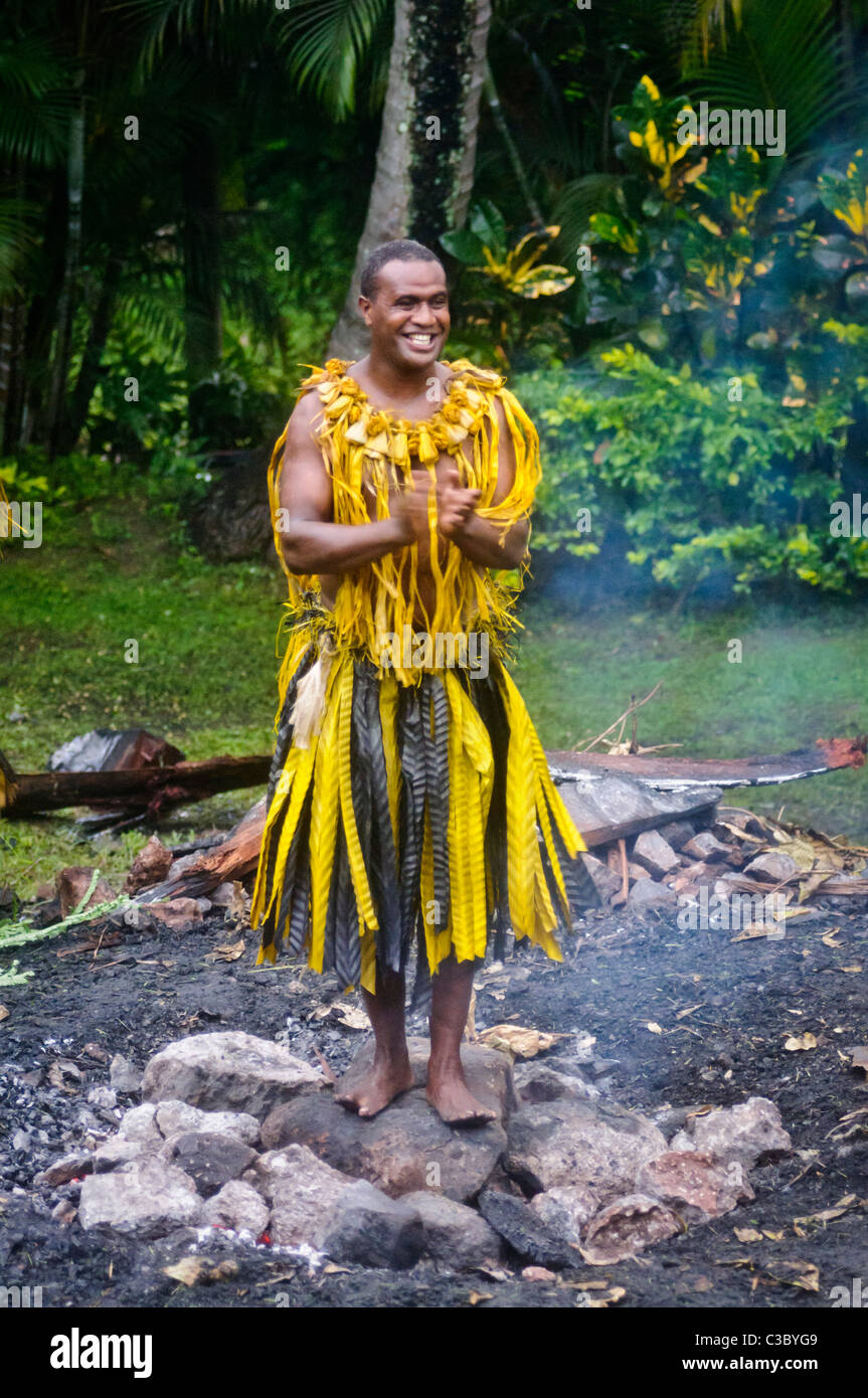Fijian Firewalking Ceremony at Outrigger on the Lagoon Resort, Viti ...