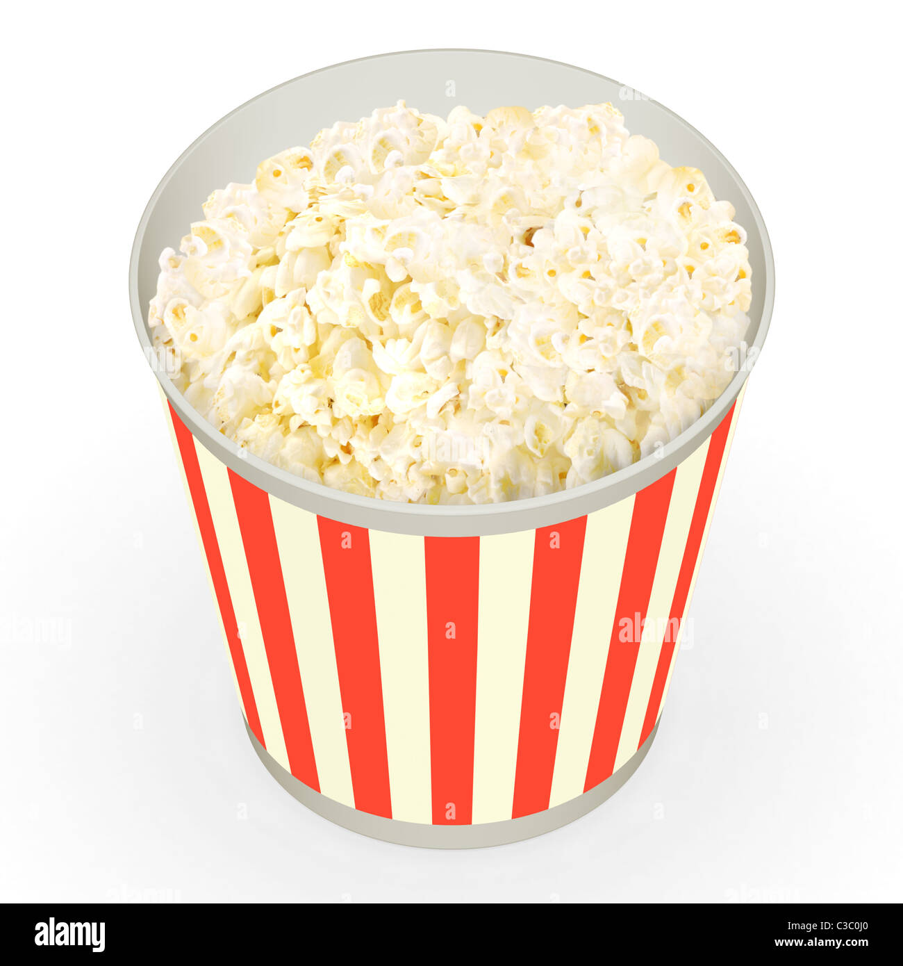 Popcorn bucket white background Stock Photo - Alamy