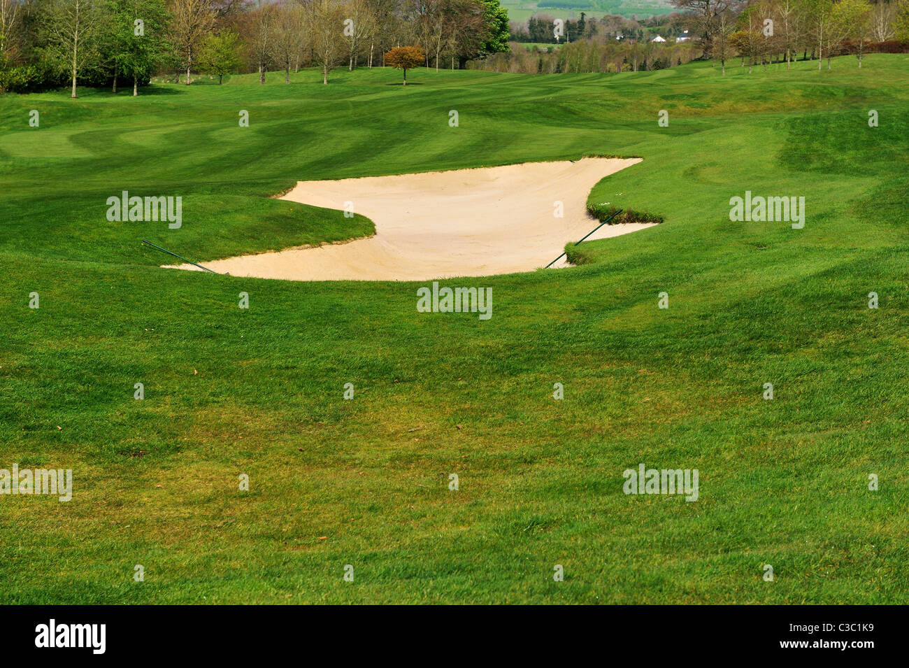 Bunker on a golf course Stock Photo - Alamy