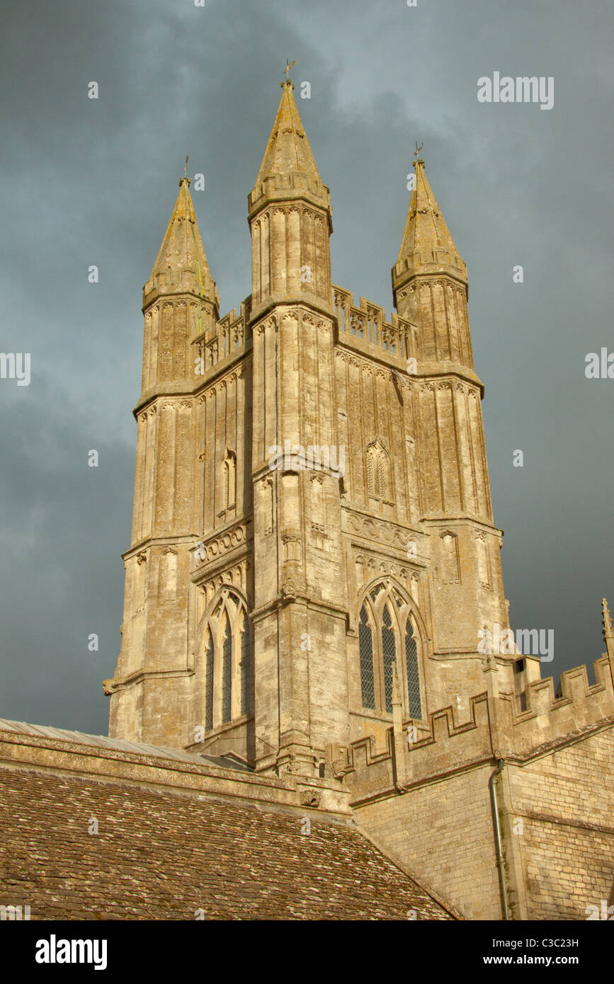 St Sampson's Church Cricklade Wiltshire England on sunny winter day ...