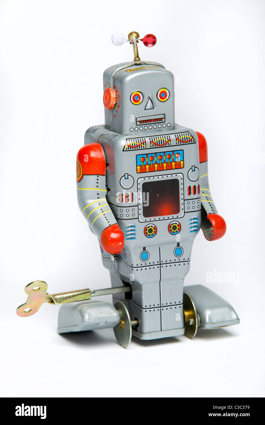 retro toy robot Stock Photo - Alamy