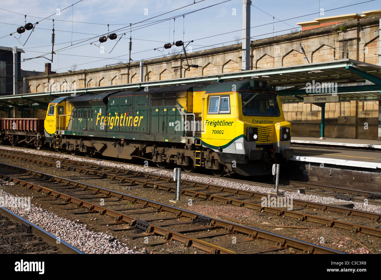 Freightliner Class 70 70002 at Carlisle Railway Station, Cumbria, Great ...
