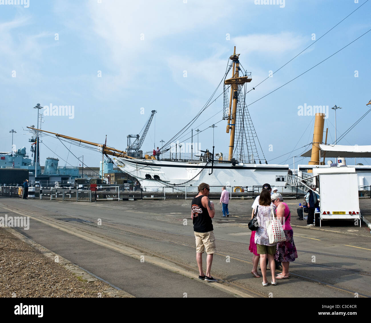 People at the Chatham Historic Dockyard Stock Photo - Alamy