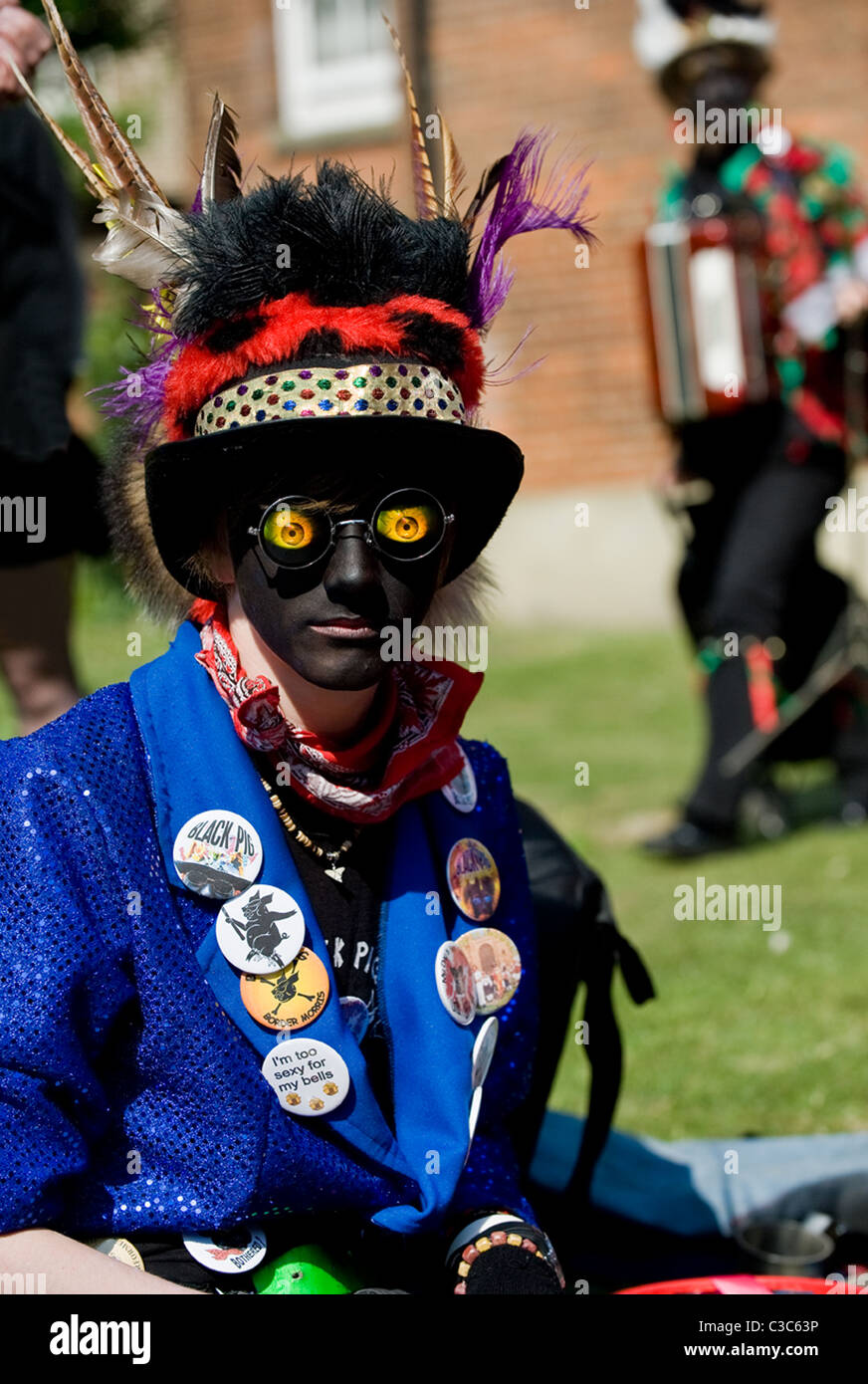A member of Black Pig Border Morris Stock Photo - Alamy