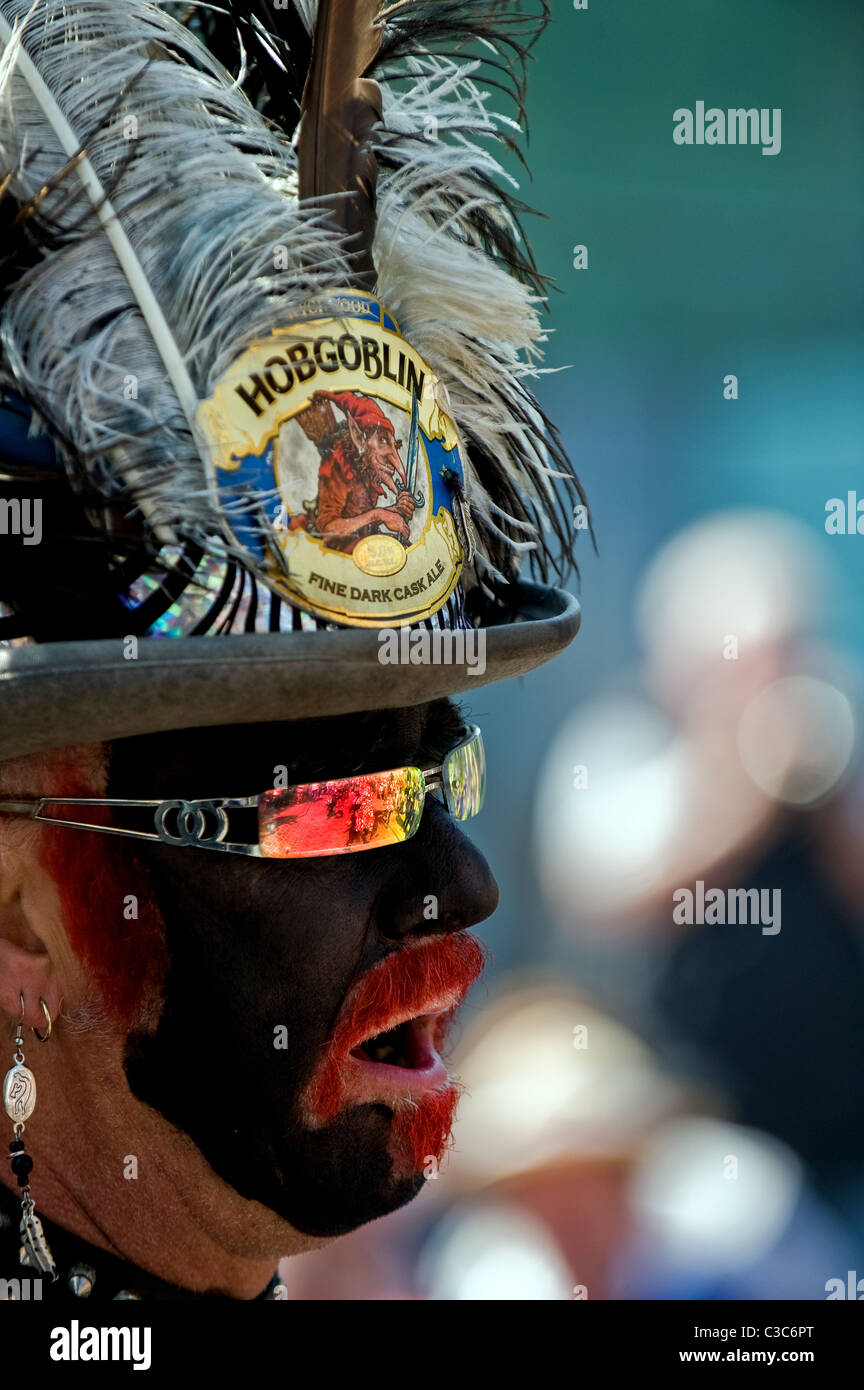 A Morris Dancer from Black Pig Morris at the Sweeps Festival Stock ...