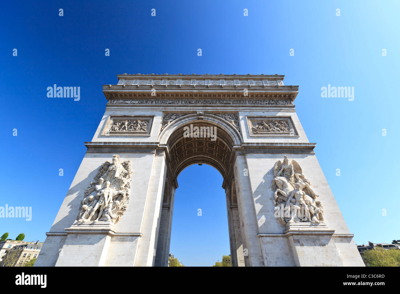 The "Arc de Triomphe" Triumphal Arch monument in Paris Stock Photo - Alamy