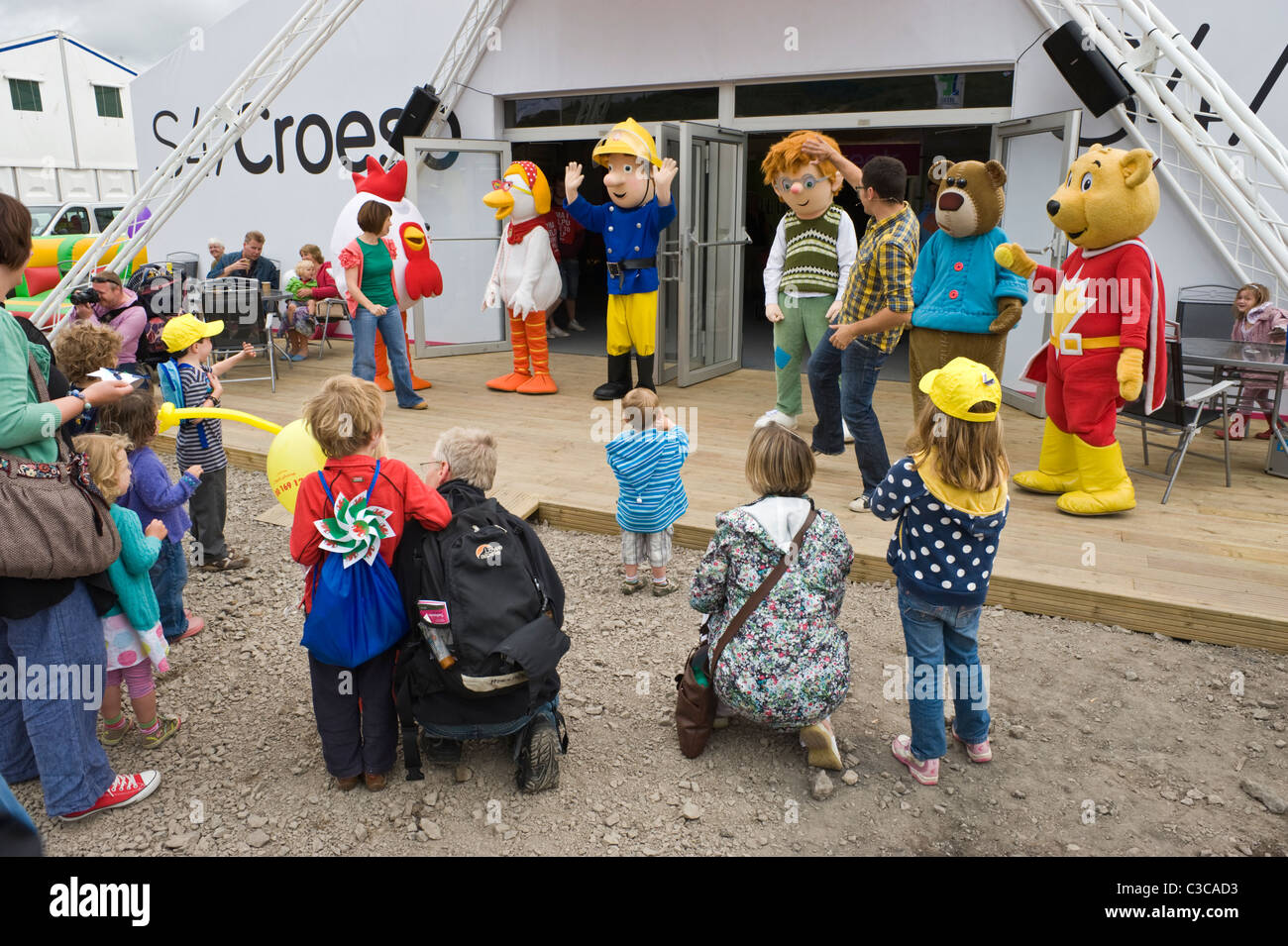 Costumed characters performing outside S4C Welsh language television ...