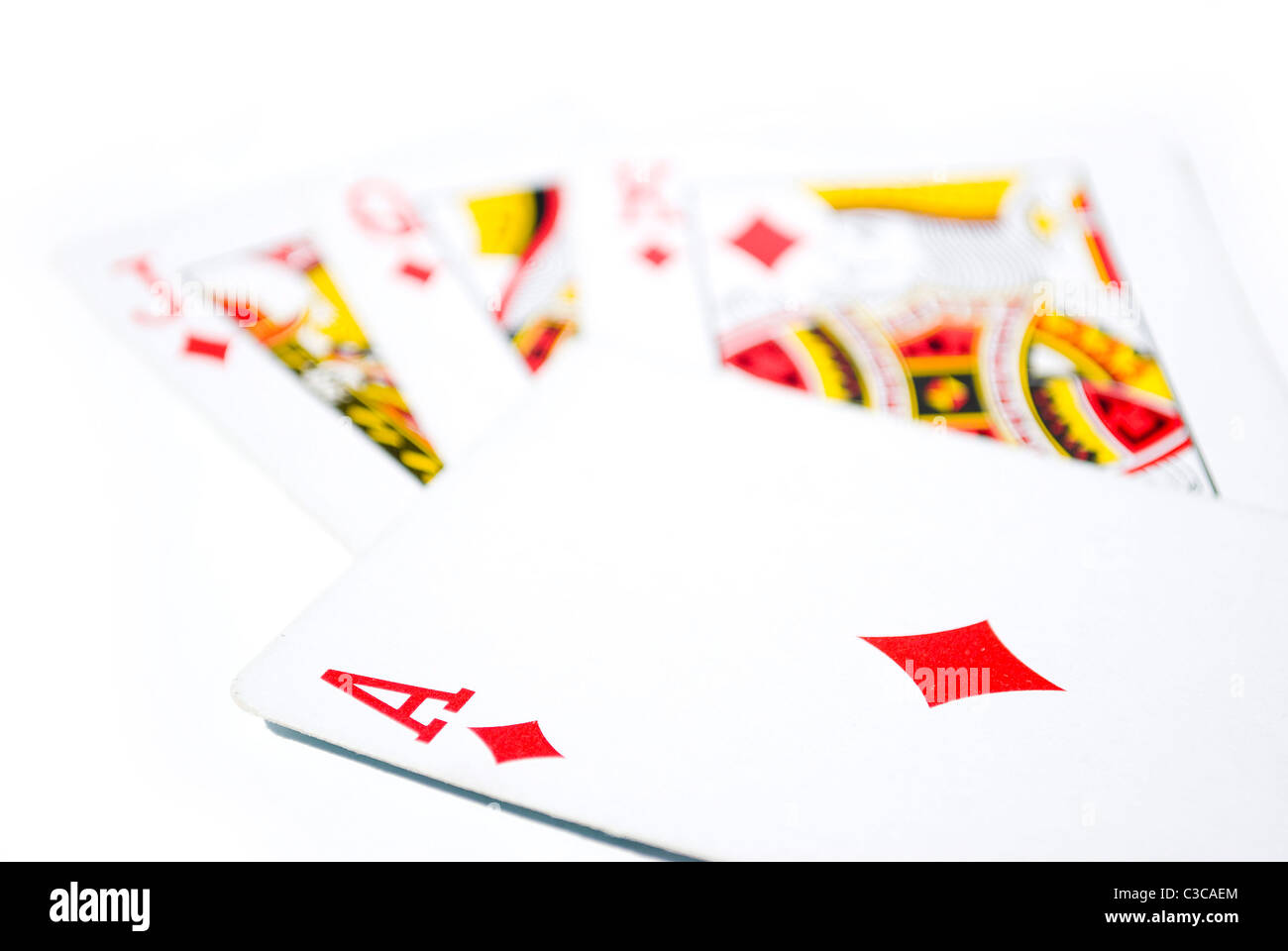 set of playing cards isolated on white background Stock Photo - Alamy
