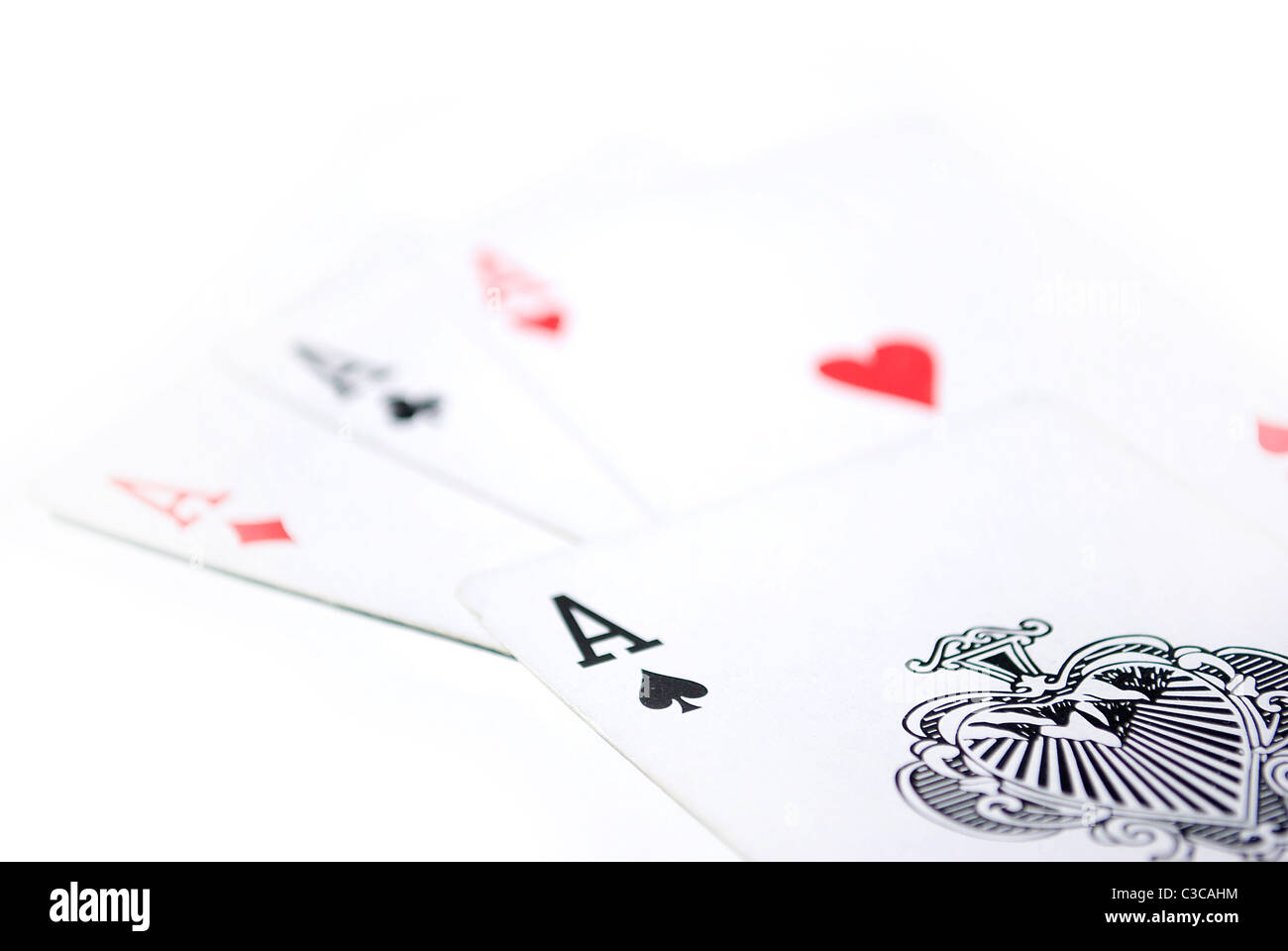 set of playing cards isolated on white background Stock Photo - Alamy