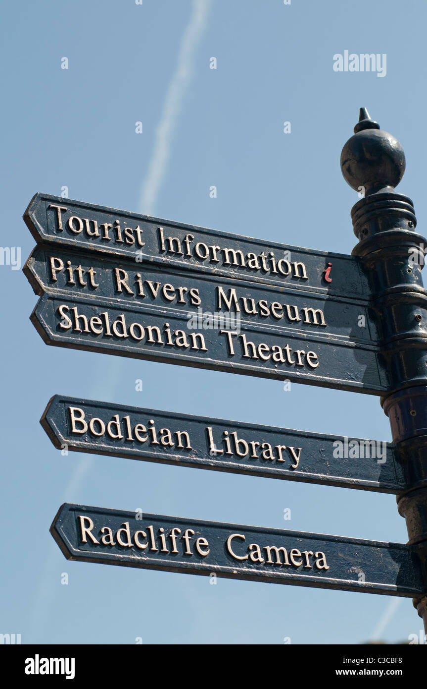 Tourist Information sign, Oxford, England, UK Stock Photo - Alamy