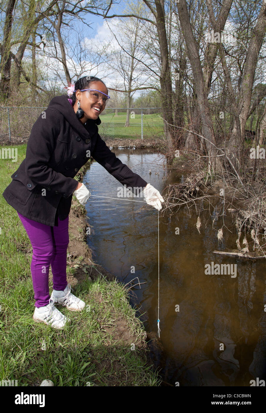 Students Study River Ecology Stock Photo - Alamy