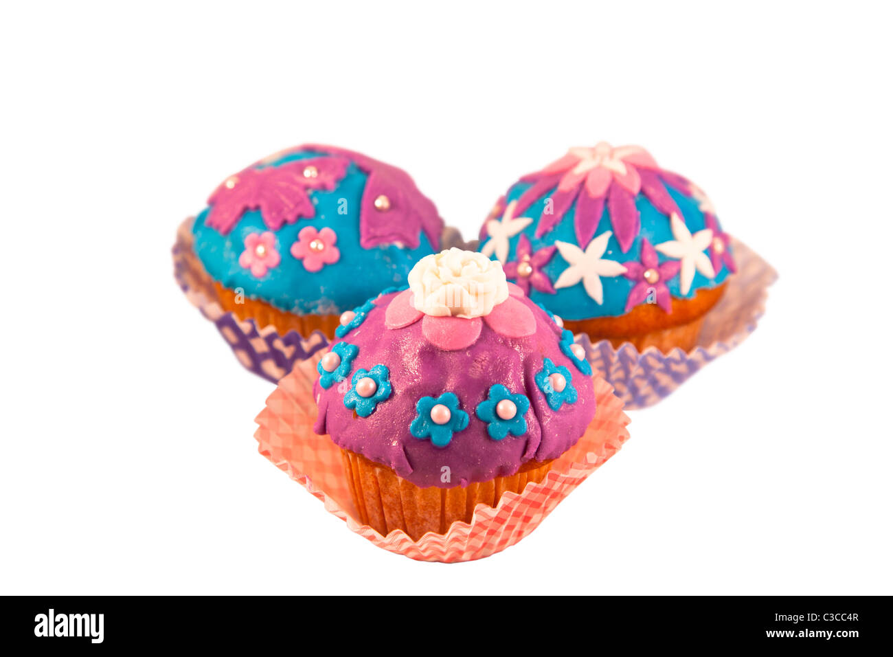 Little cakes isolated on white Stock Photo - Alamy