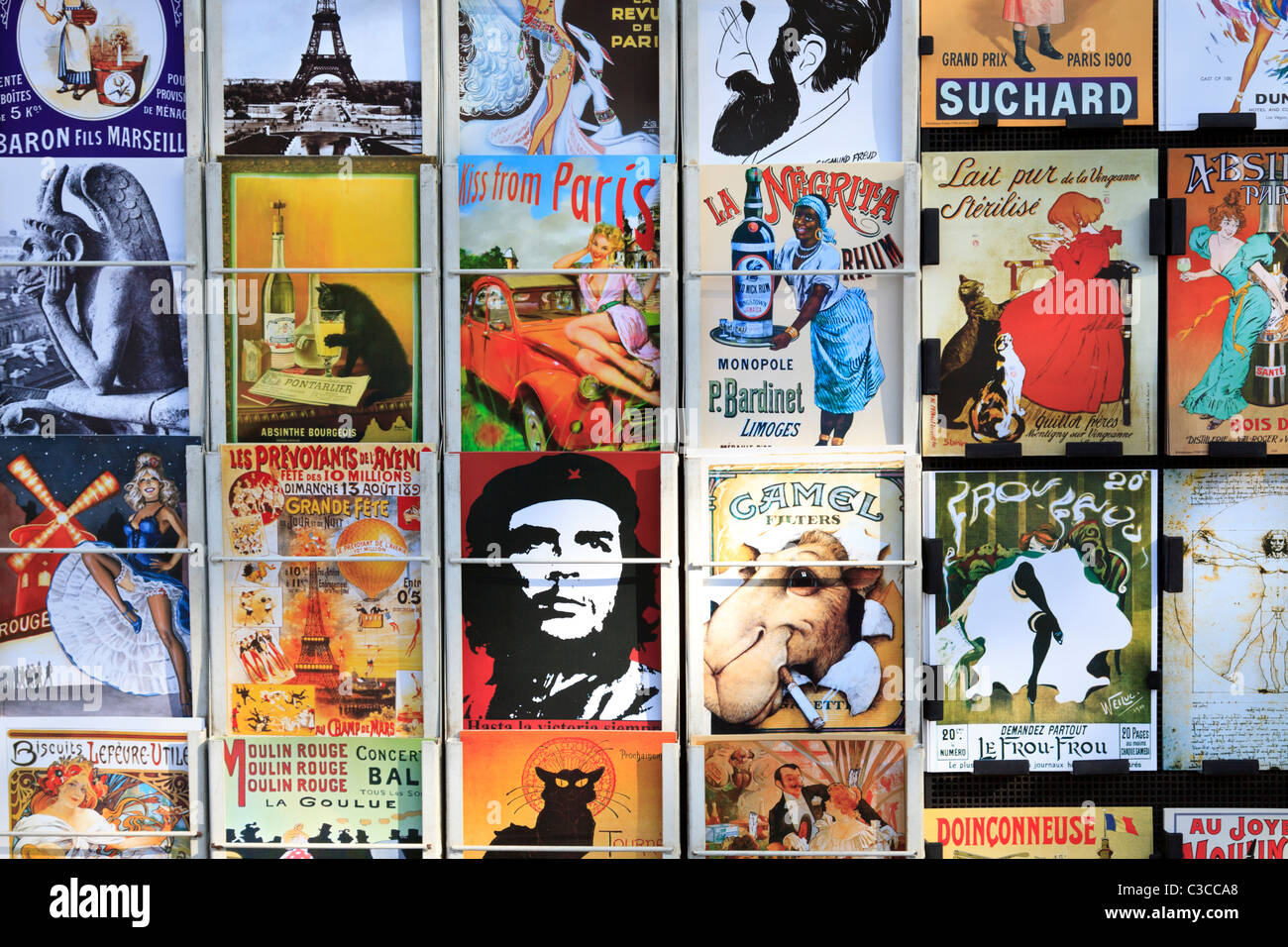 French advertisement postcards, Paris Stock Photo - Alamy
