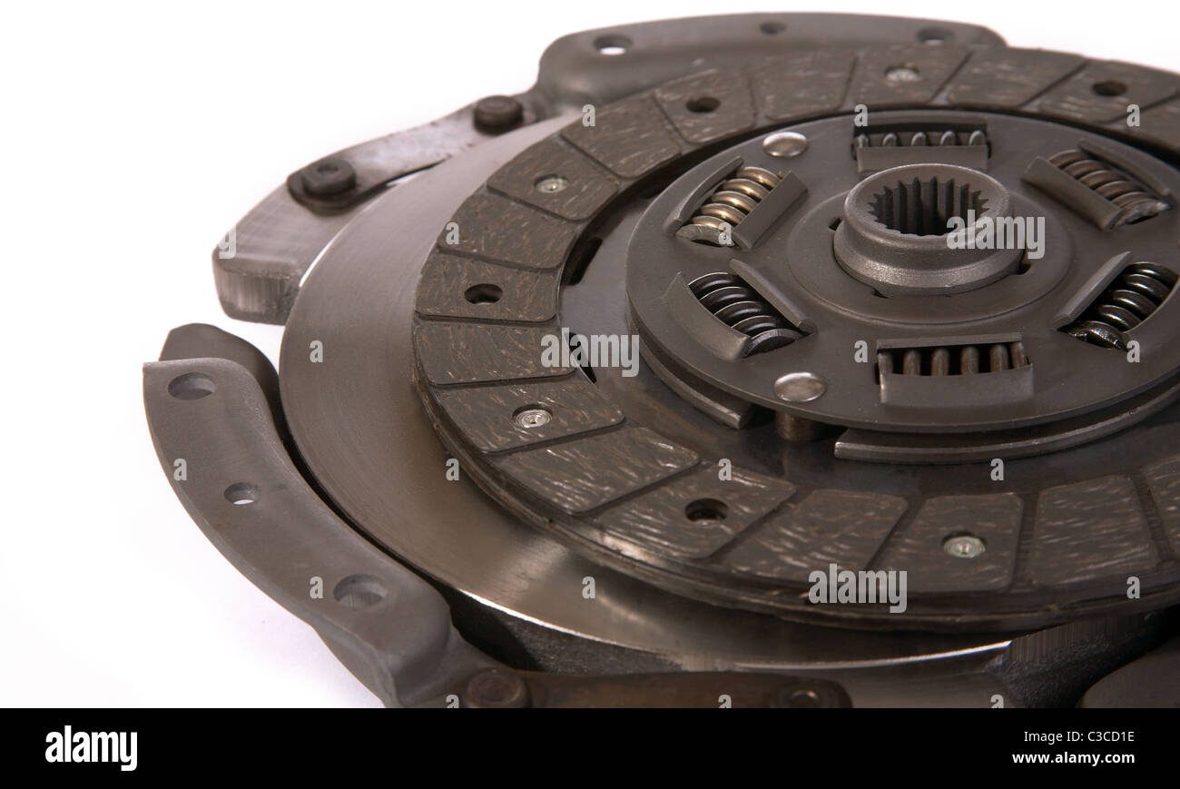 Spare parts of motor vehicle forming clutch plate and disc Stock Photo ...