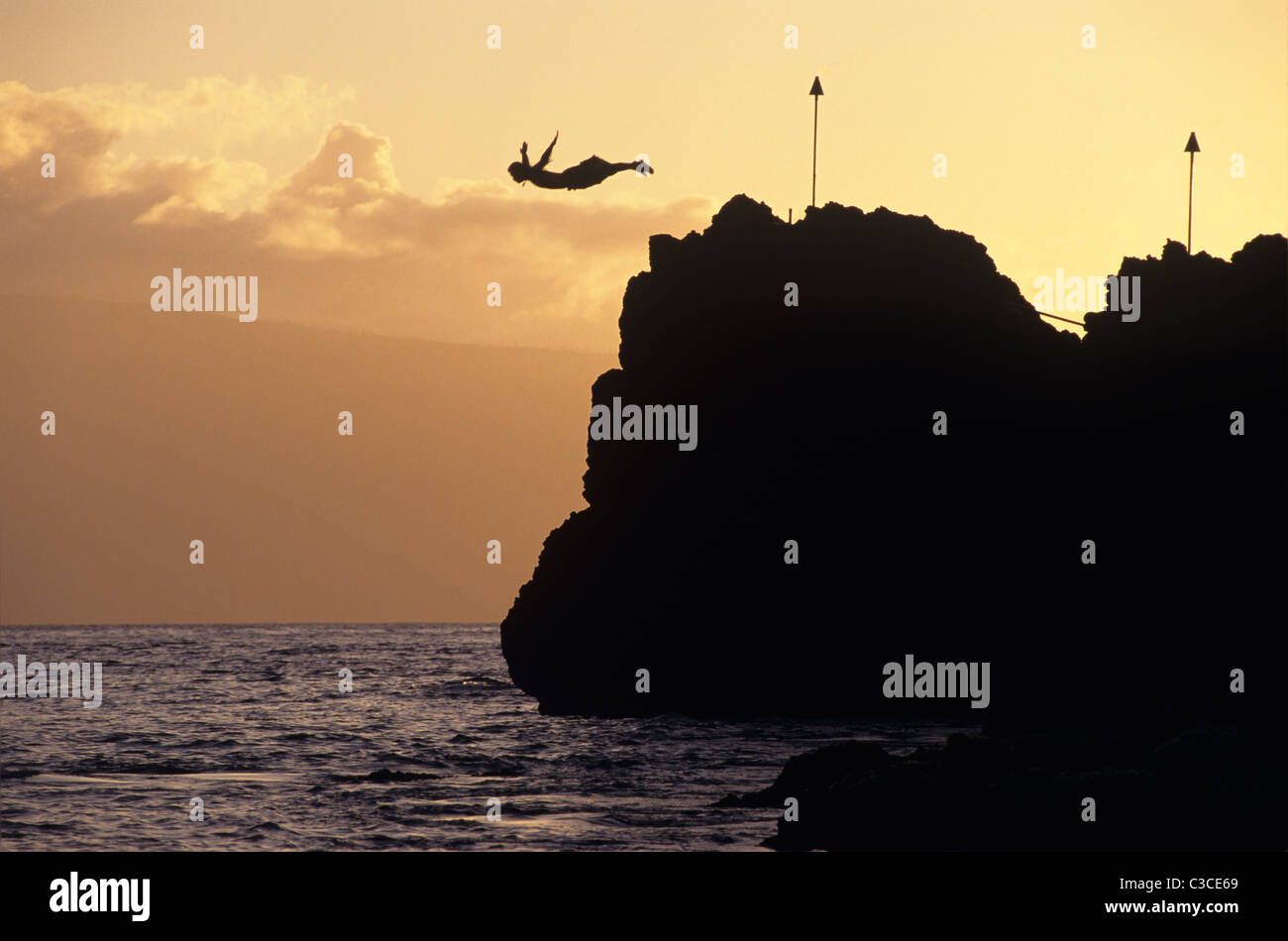 Hawaii, Maui, The Valley Island, Torch Lighting, Black Rock, Kaanapali ...