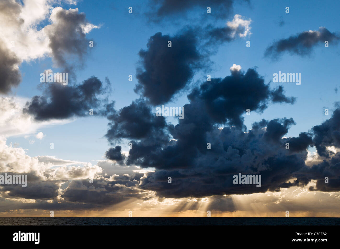 Storm clouds filling the sky over Skane in Sweden Stock Photo - Alamy