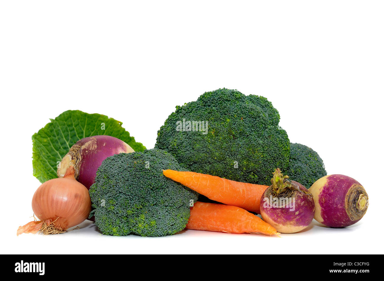 Group of vegetables isolated in white Stock Photo - Alamy