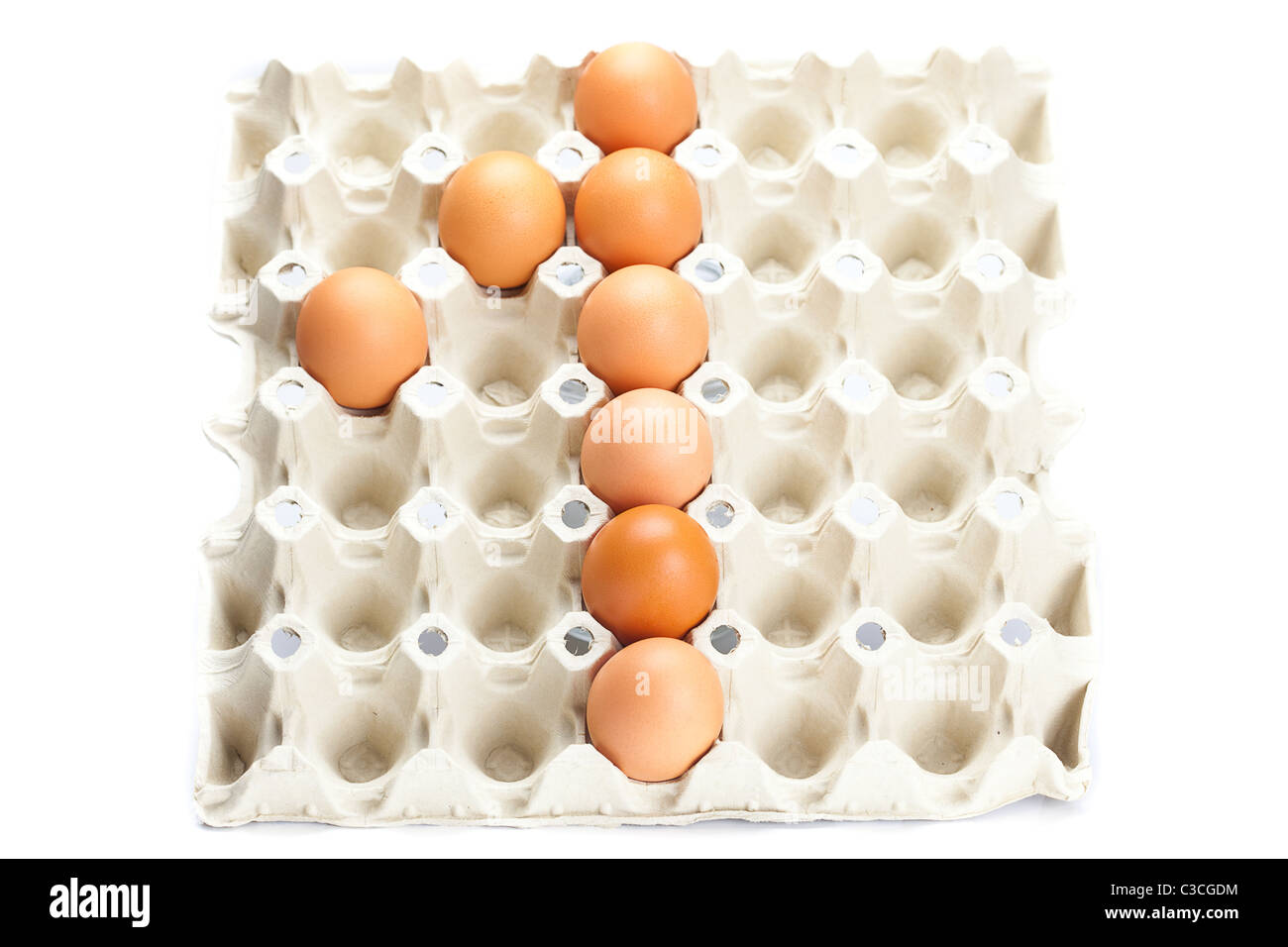 eggs as the number one isolated on white Stock Photo - Alamy