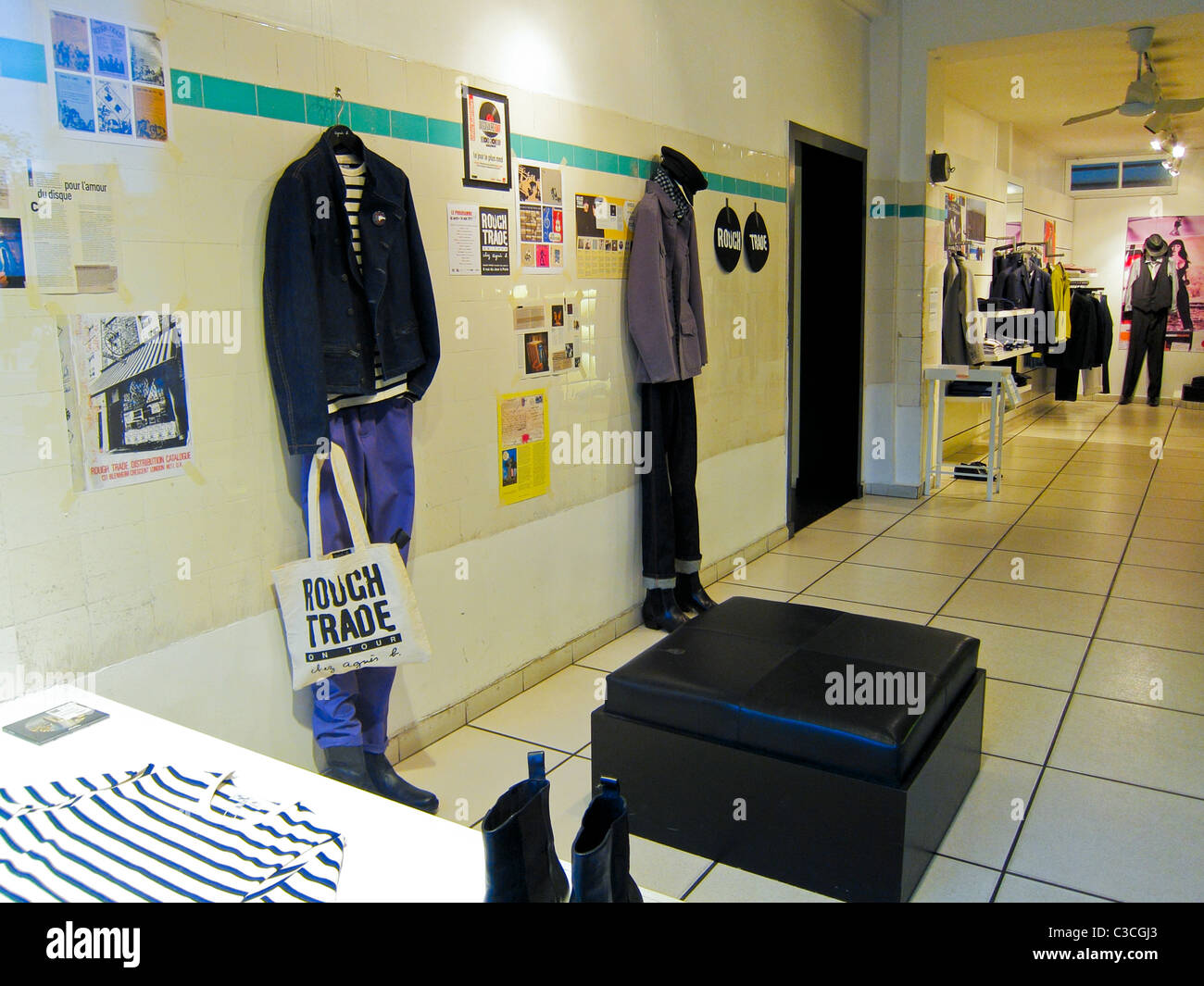 Paris, France, Clothing Store Interior, Products on Display, in the Les ...