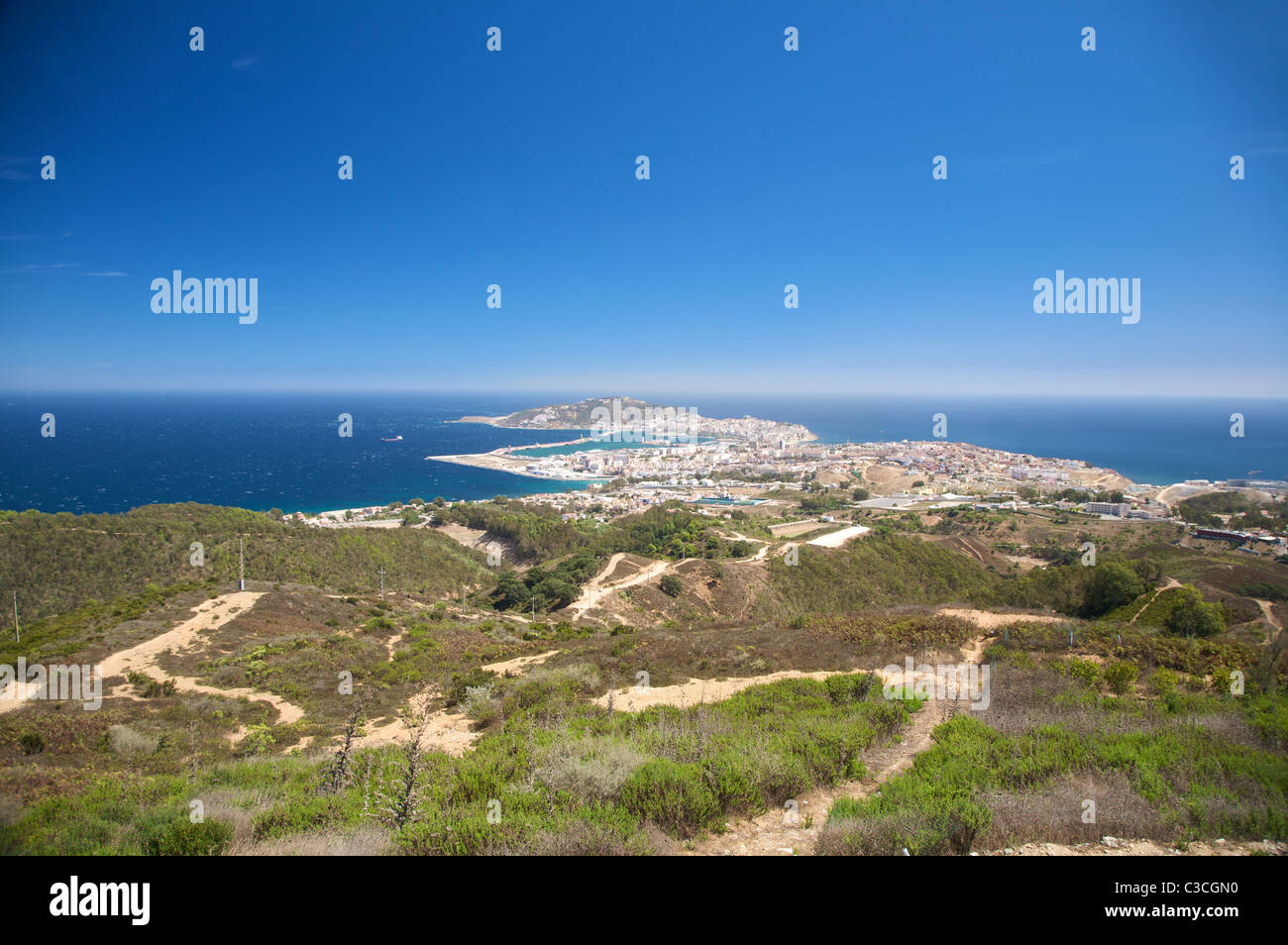 aerial view of ceuta spanish town in africa Stock Photo - Alamy