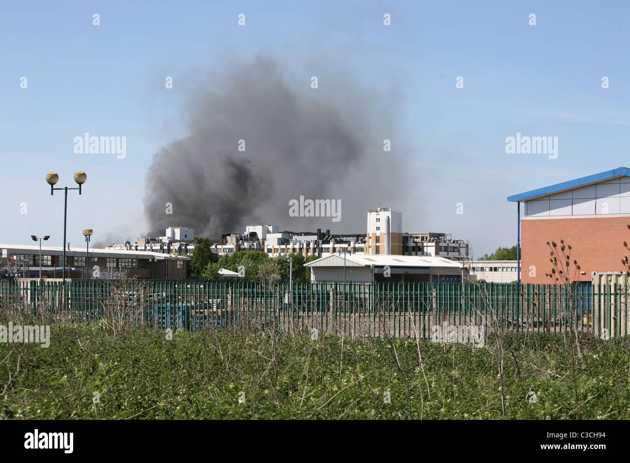 large fire in loughborough at jayplas plastic recycling factory on 2/5 ...