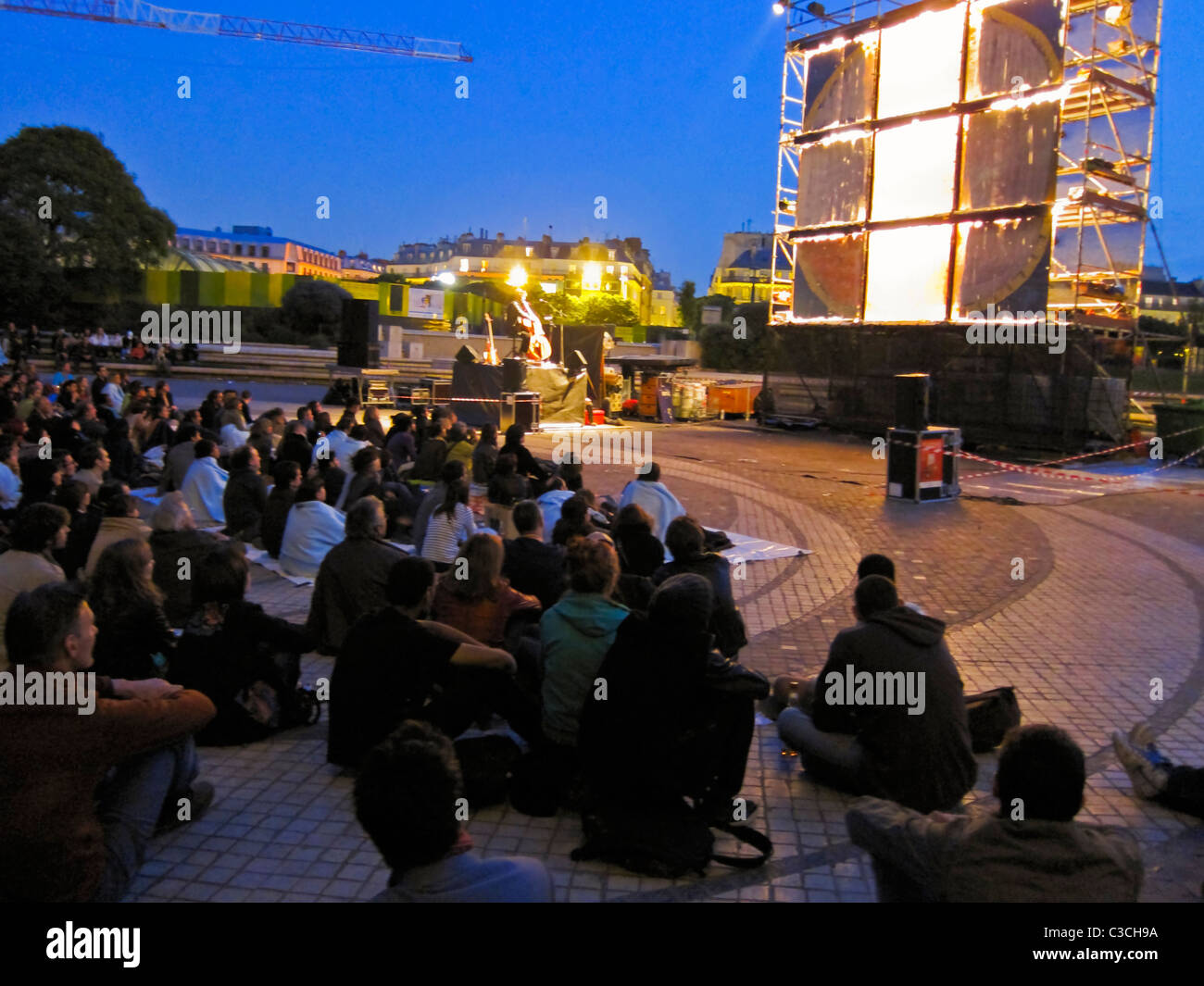 Contemporary arts performance les halles district hi-res stock ...