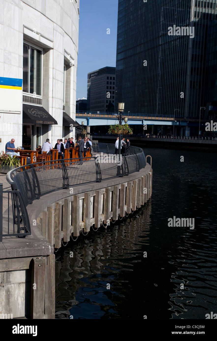 Middle dock in Canary Wharf, London England, UK Stock Photo - Alamy