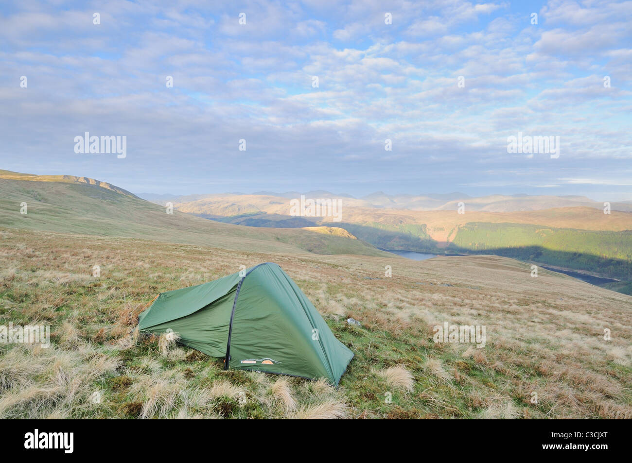 Wild camping on Stybarrow Dodd in the English Lake District, looking ...