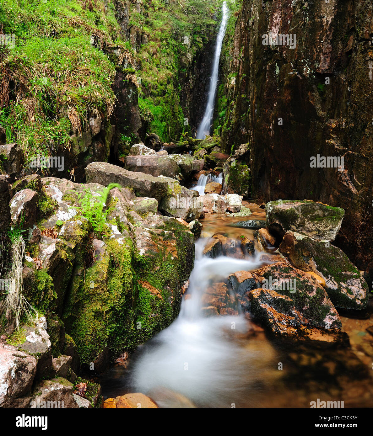 Scale Force, the largest waterfall in the English Lake District Stock ...