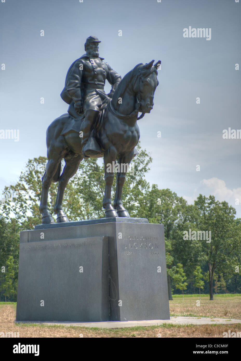 HDR image of the equestrian monument to General Thomas Stonewall ...
