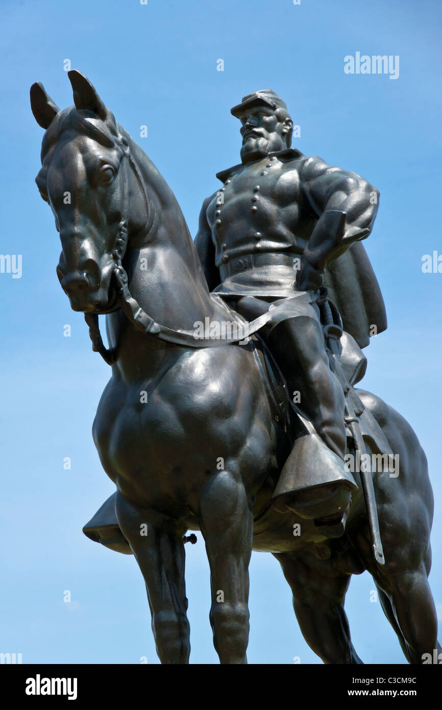General Thomas Stonewall Jackson seated on his horse from his ...