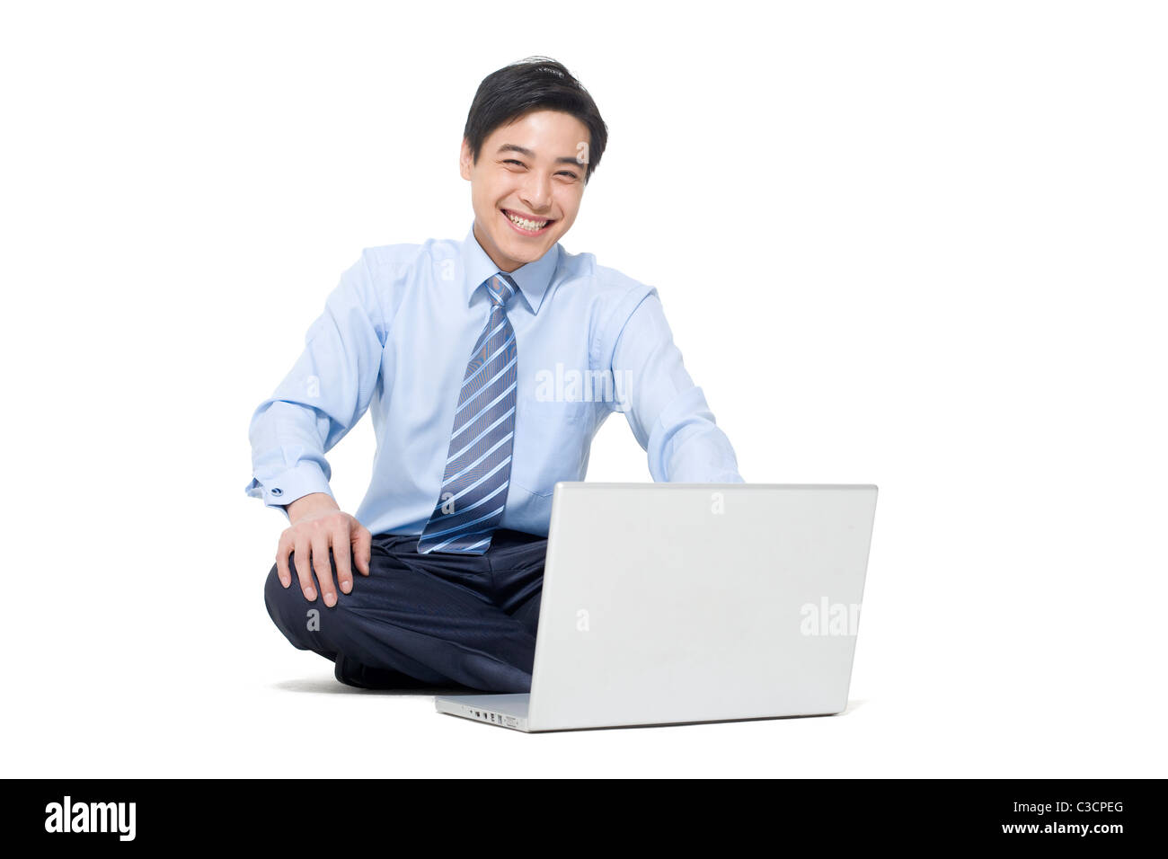 Sitting on office floor Cut Out Stock Images & Pictures - Alamy