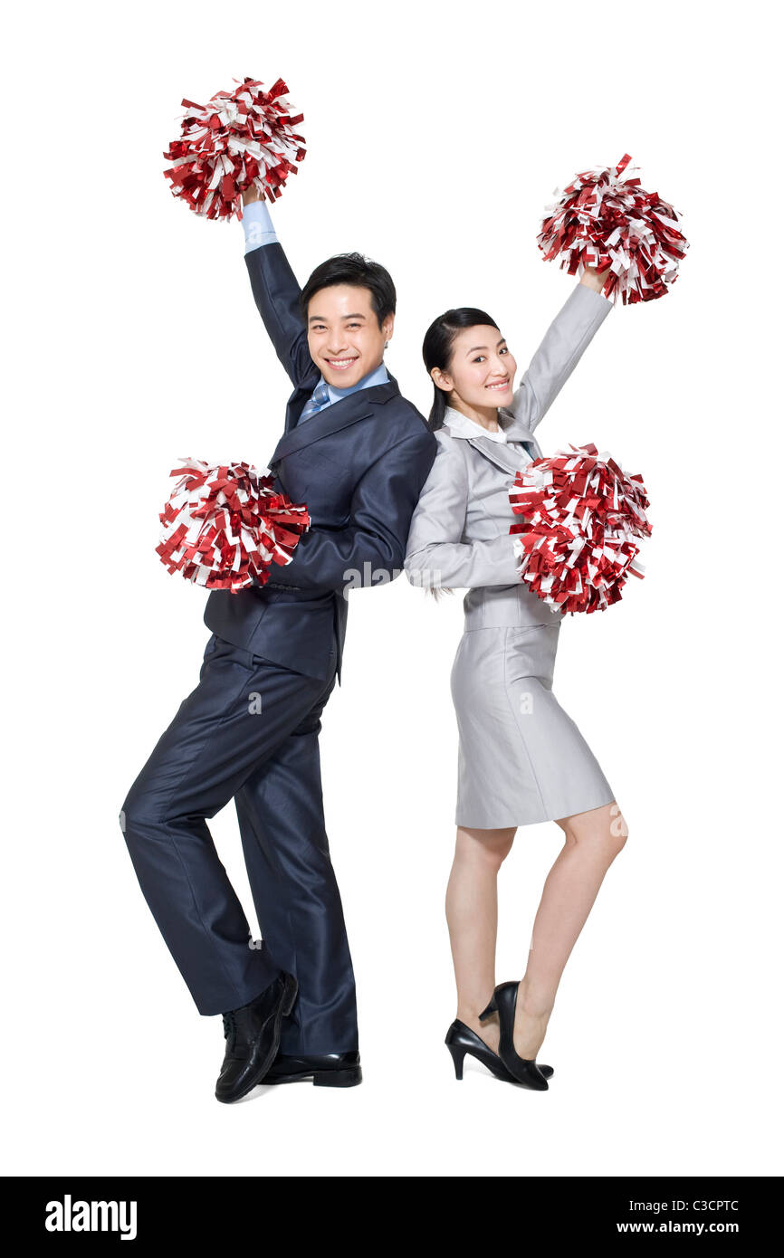 Professional team cheering Cut Out Stock Images & Pictures - Alamy