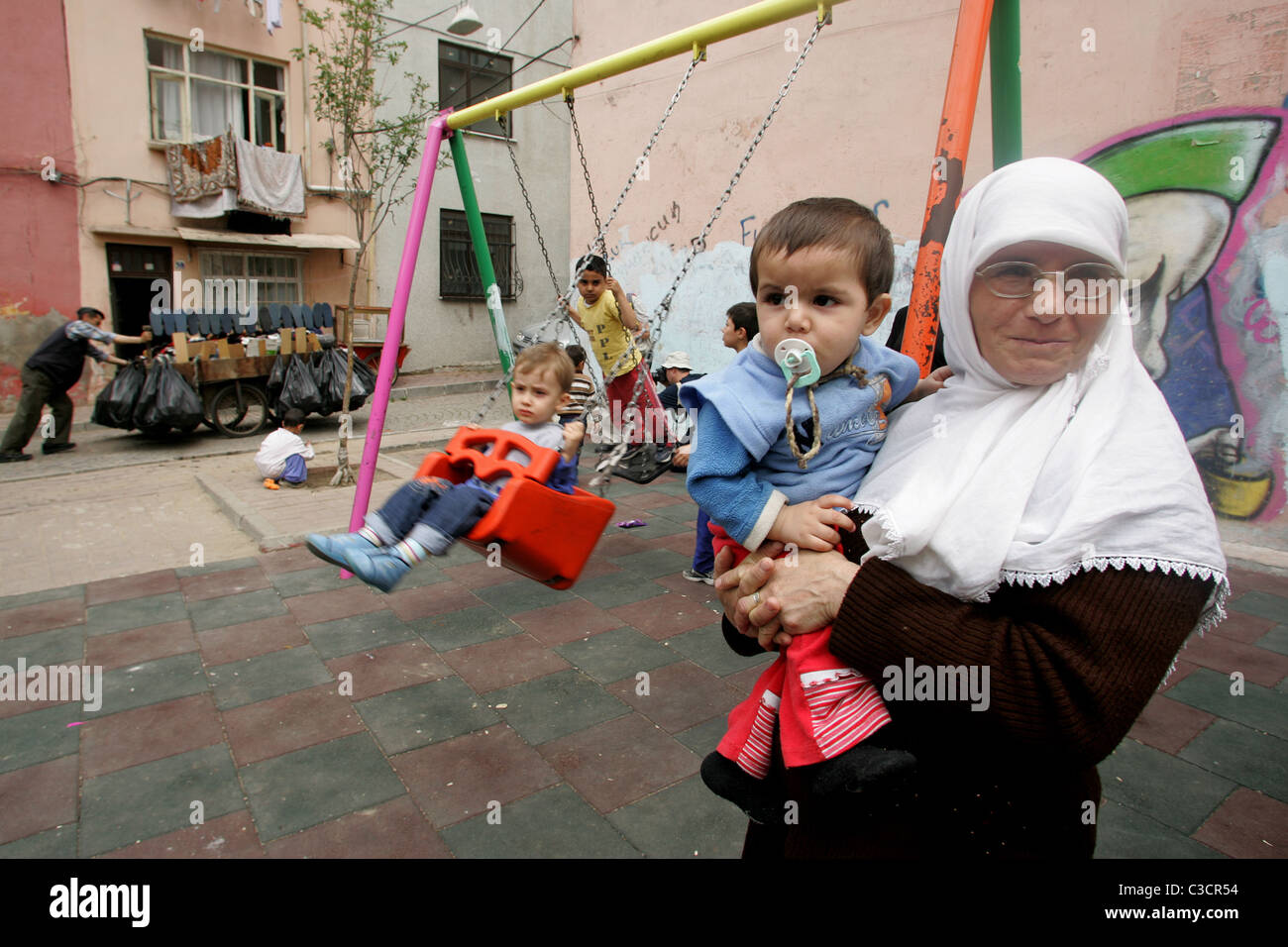 Children playing in Istanbul street , Turkey Stock Photo - Alamy