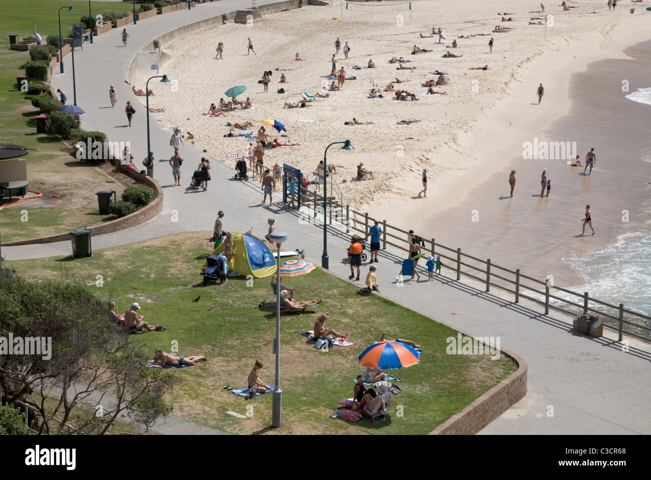 A Sydney beach crowded with swimmers, Sydney Australia Stock Photo - Alamy