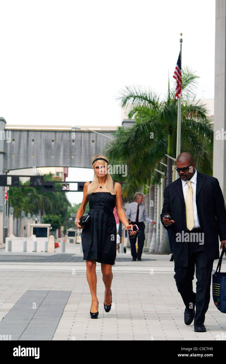 Paris Hilton arrives at the Ferguson U.S. Courthouse in downtown Miami ...