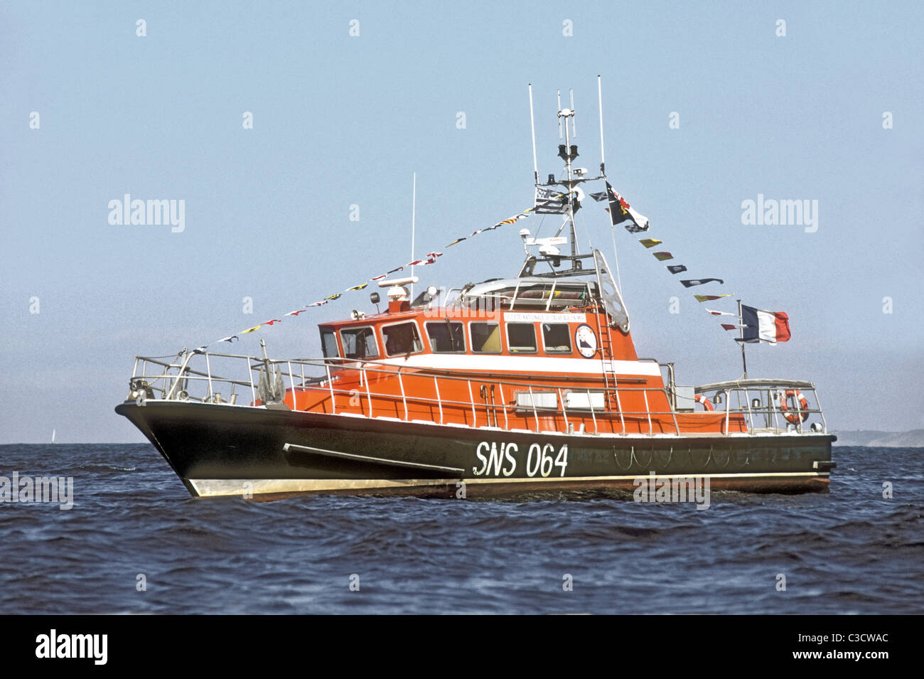 17.6m SNSM tous temps all weather class French lifeboat SNS 064 at Camaret-sur-Mer Finistère ...