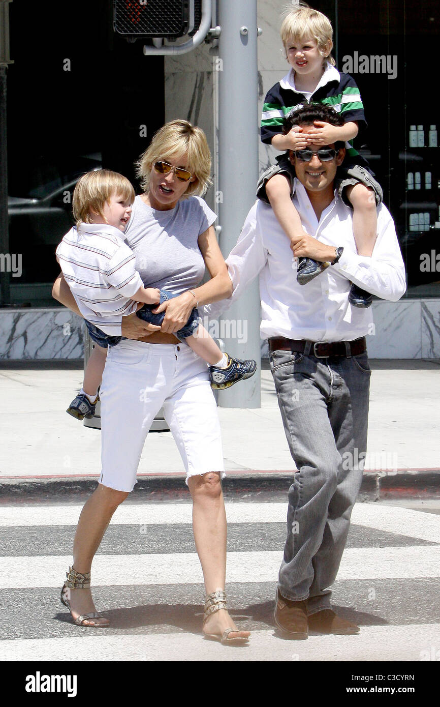 Quinn Stone, Sharon Stone and Laird Stone Sharon Stone buys ice cream ...